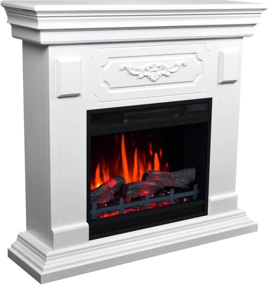 AFLAMO Kominek Elektryczny LED 3D RIVIA Orzech